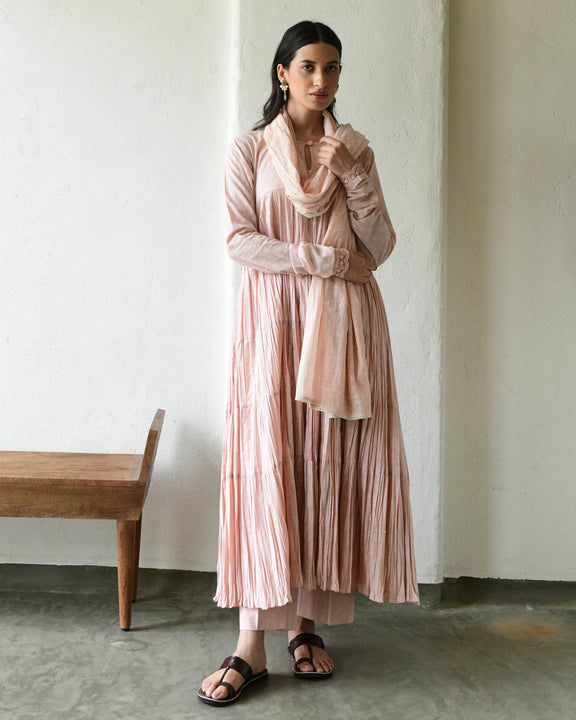 KHARI PINK TIER ANARKALI SET OF 3 7366380486758 – RESHA INDIA